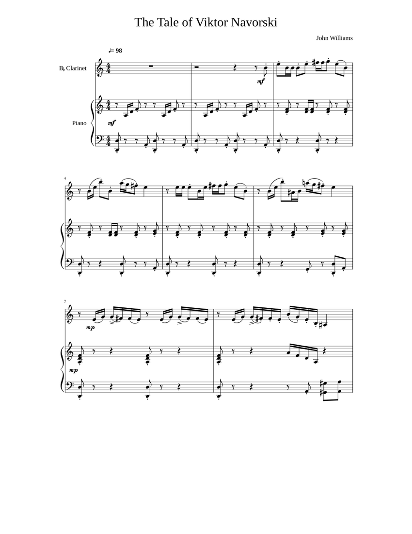 The Tale of Viktor Navorski (John Williams) Sheet music for Piano (Solo ...