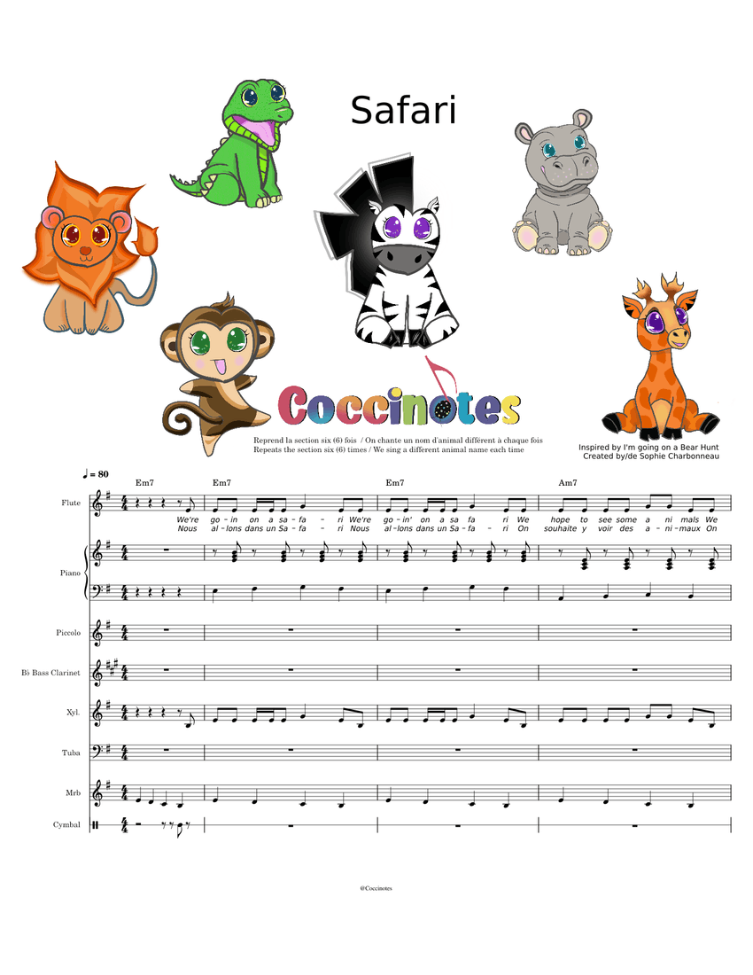 Safari Sheet music for Piano, Tuba, Flute piccolo, Flute & more ...