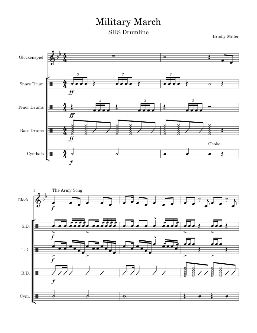 The Army Song – Edmund L. Gruber Military March - Bradly Miller - For ...