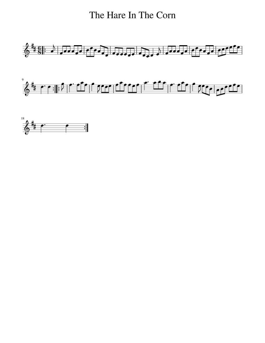 The Hare In The Corn Sheet music for Piano (Solo) Easy | Musescore.com