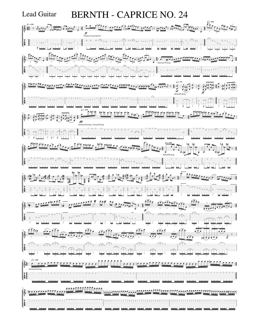 24 Caprices for Solo Violin, Op.1 – Niccolò Paganini PAGANINI Sheet ...