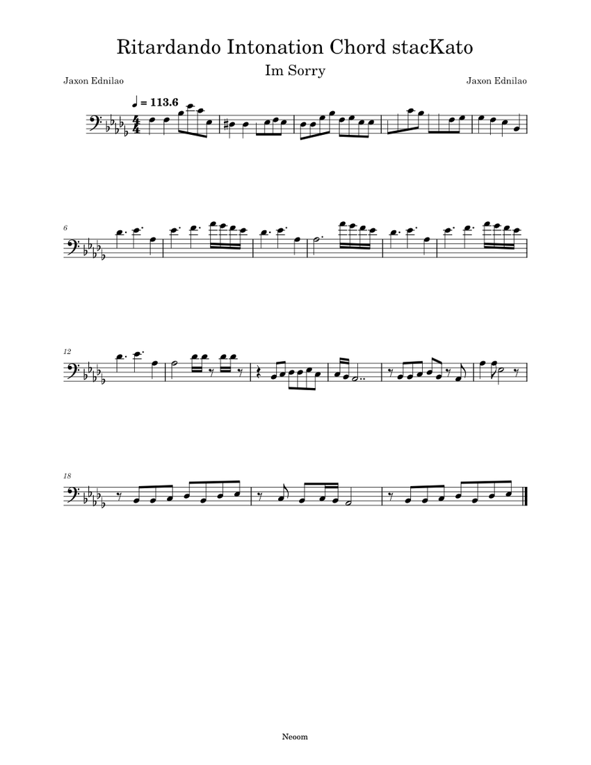 Ritardando Intonation Chord stakKato Sheet music for Piano (Concert ...