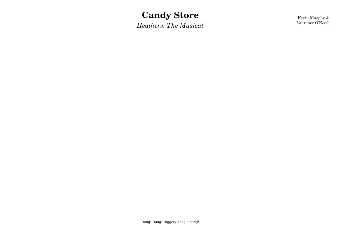 Candy Store for Marching band from Heathers the Musical Sheet Music for ...