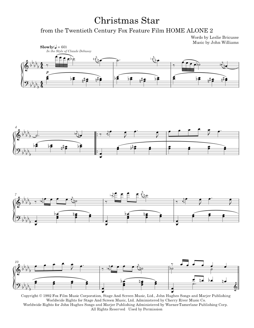 Play Official version of Christmas Star sheet music by John Williams ...