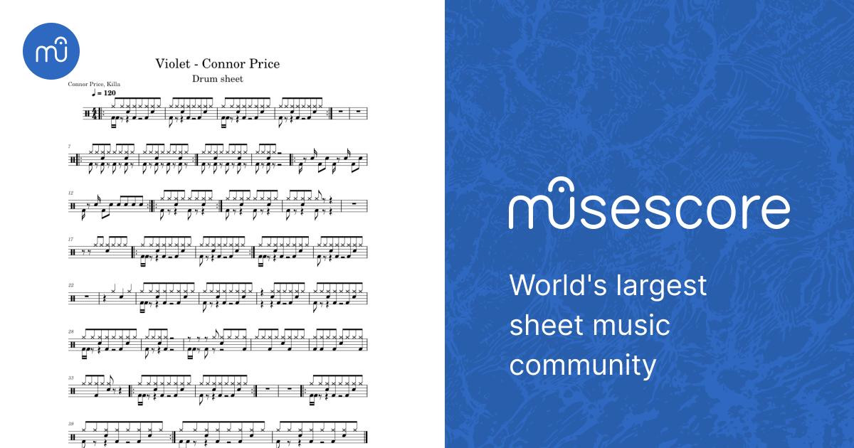 Violet - Connor Price Sheet music for Drum group (Solo) | Musescore.com