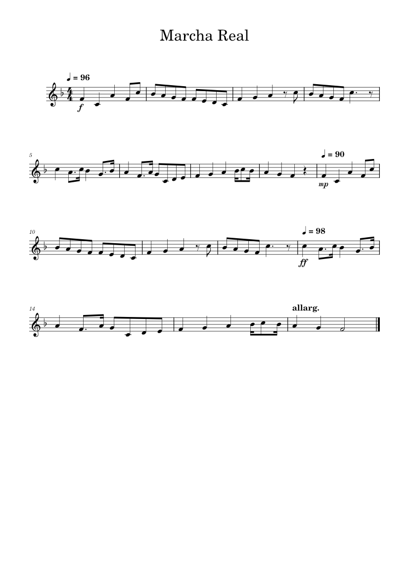 Spanish anthem - marcha real – Misc Traditional MArcha Real Sheet music ...