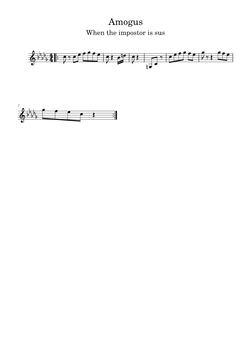 Amogus – sus Amogus Sheet music for Piano (Solo) Easy | Musescore.com