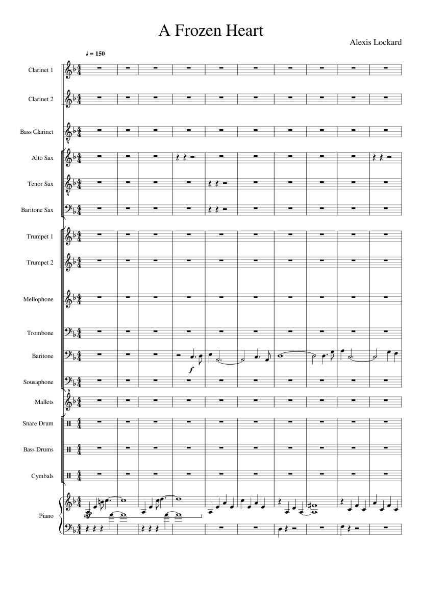 All Is Found Sheet music for Piano, Trombone, Mellophone, Clarinet in b ...