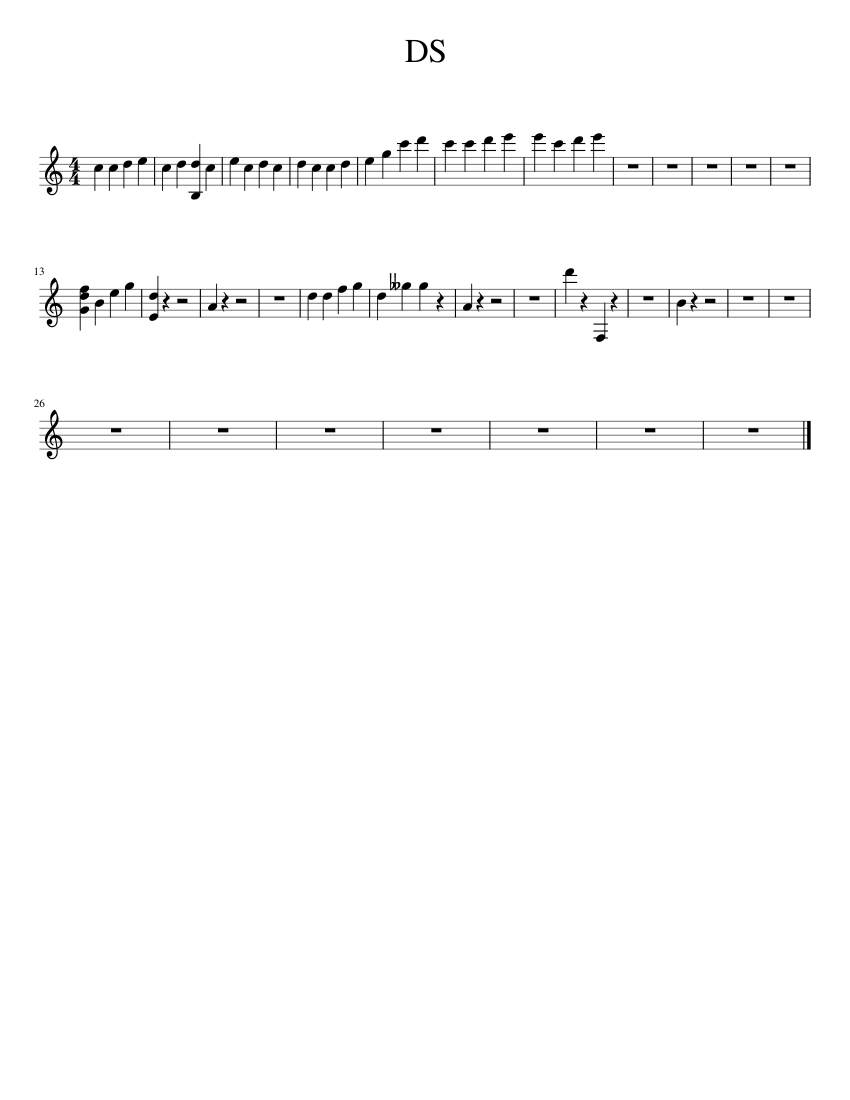 DS Sheet music for Piano (Solo) | Musescore.com