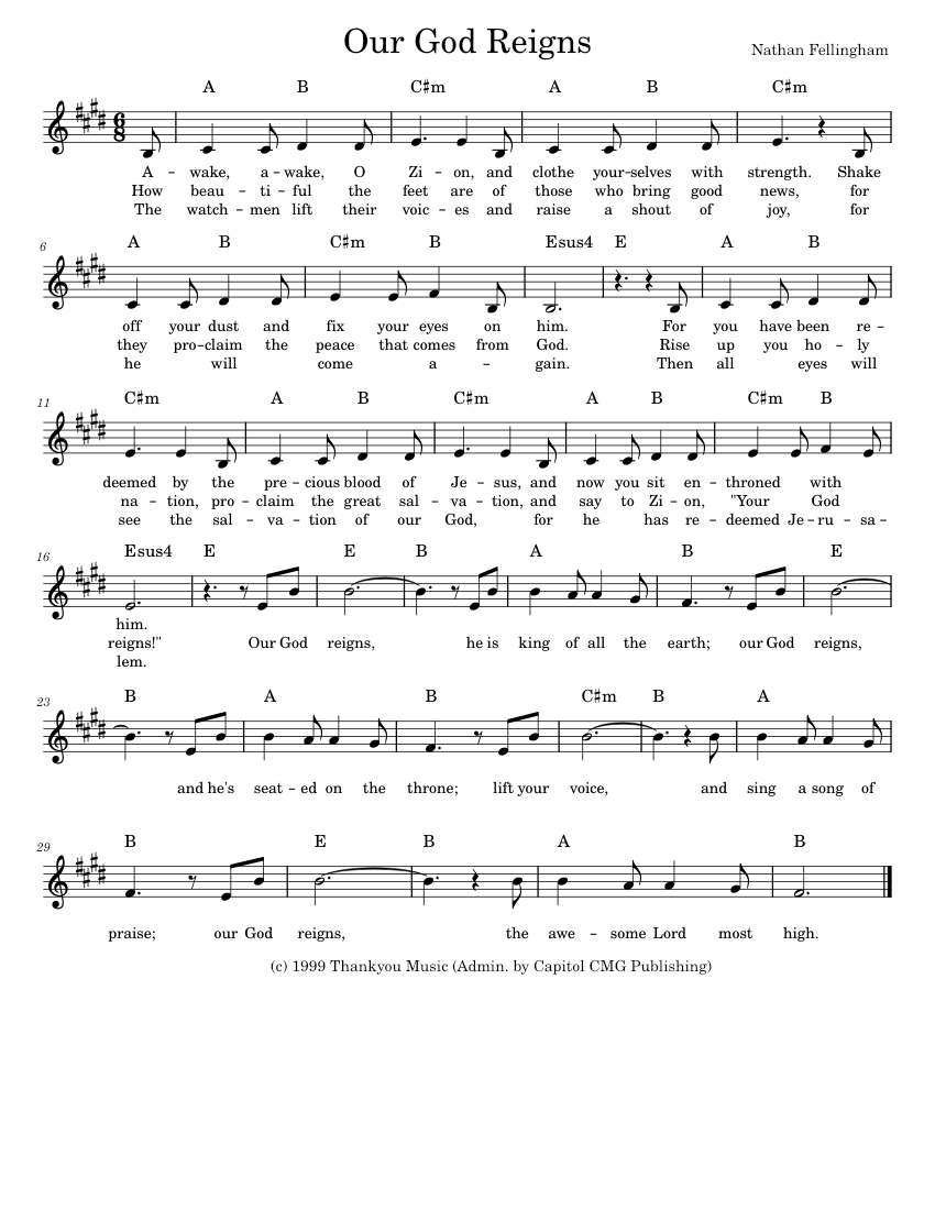 Our God Reigns Sheet music for Piano (Choral) Easy | Musescore.com