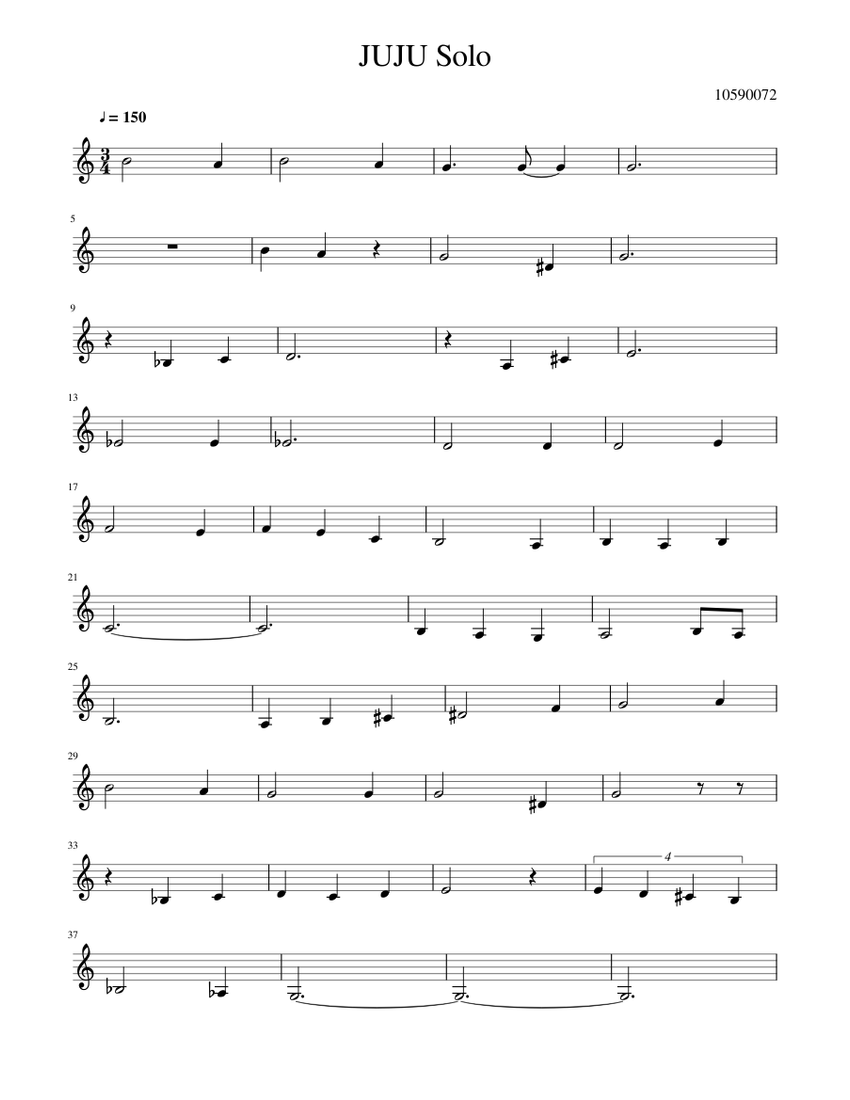 JUJU Solo Sheet music for Piano (Solo) | Musescore.com