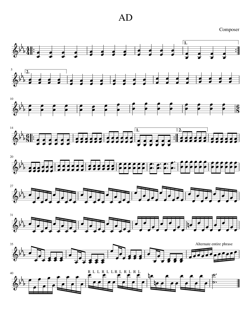 AD Sheet music for Piano (Solo) | Musescore.com