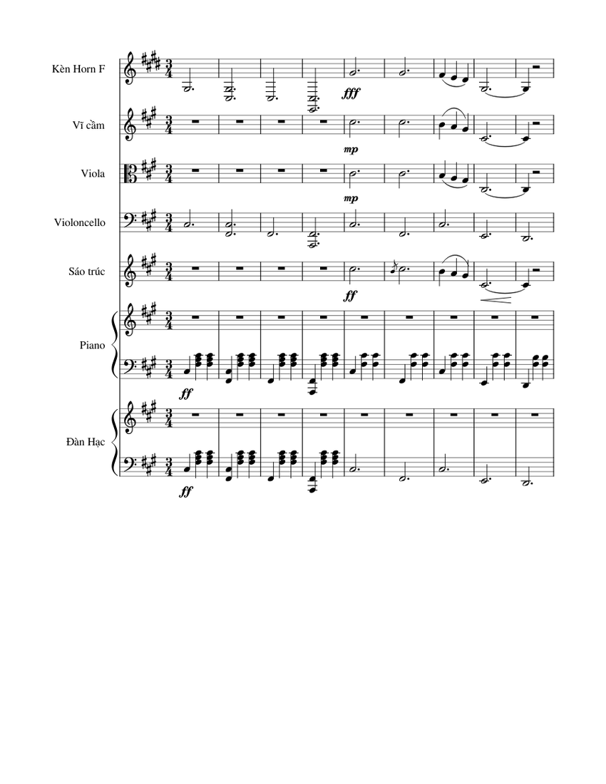 Winter Waltz Sheet music for Piano, Flute, French horn, Viola & more ...