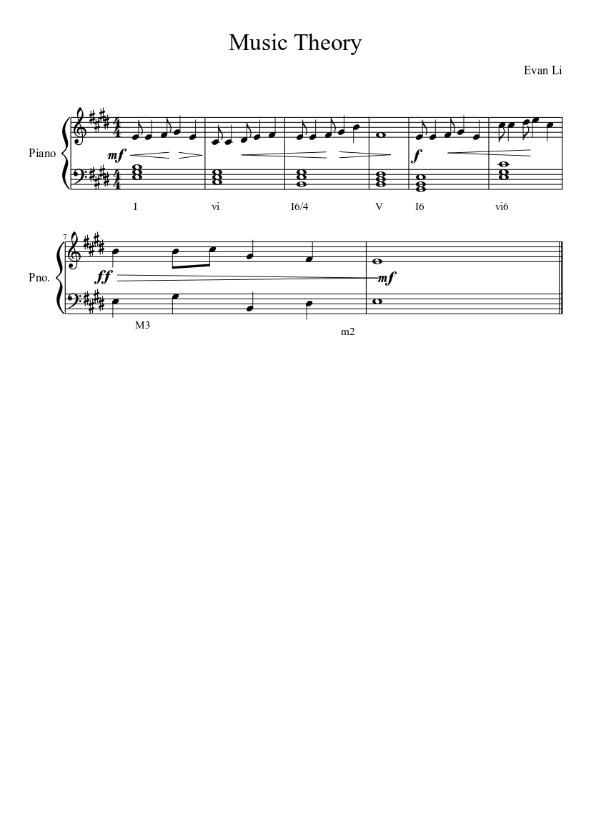 Music Theory Sheet music for Piano (Solo) Easy | Musescore.com