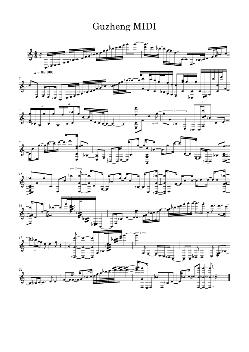 Guzheng Midi Sheet music for Piano (Solo) Easy | Musescore.com