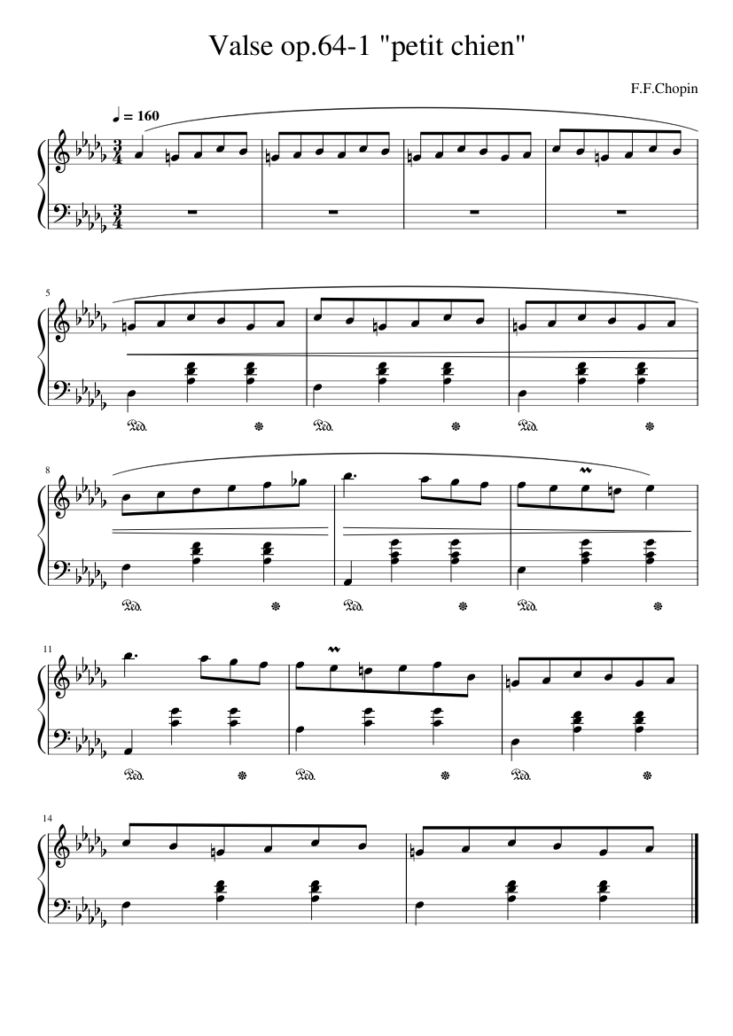 The Waltz in D-flat major, Op. 64, No. 1, Valse du Petit Chien ...