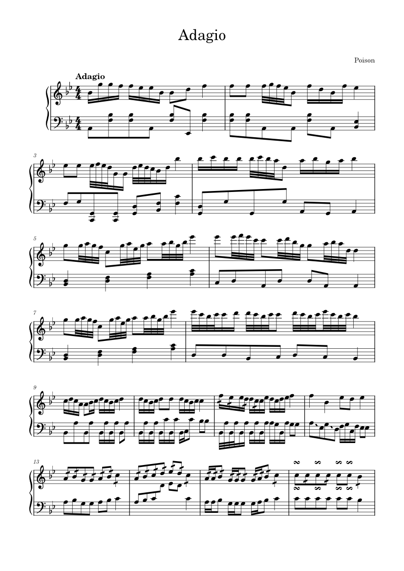 Adagio Sheet music for Piano (Solo) | Musescore.com