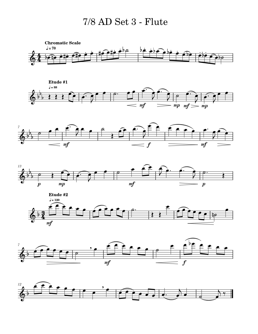 7 8 AD Set 3 - Flute Sheet music for Flute (Solo) | Musescore.com