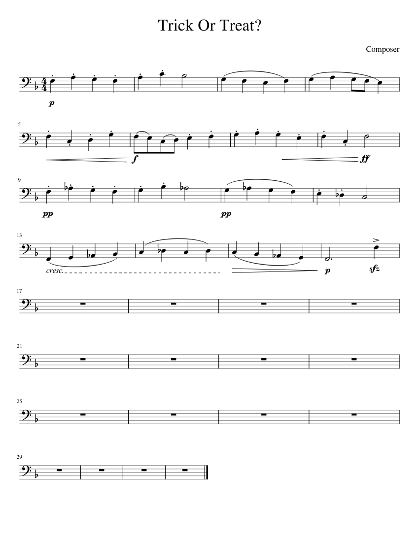 Trick Or Treat - piano tutorial