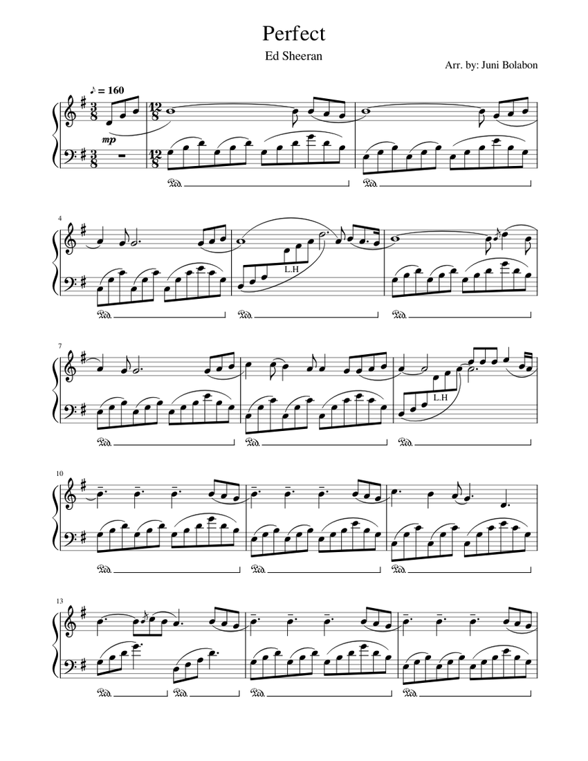 Perfect Sheet music for Piano (Solo) | Musescore.com