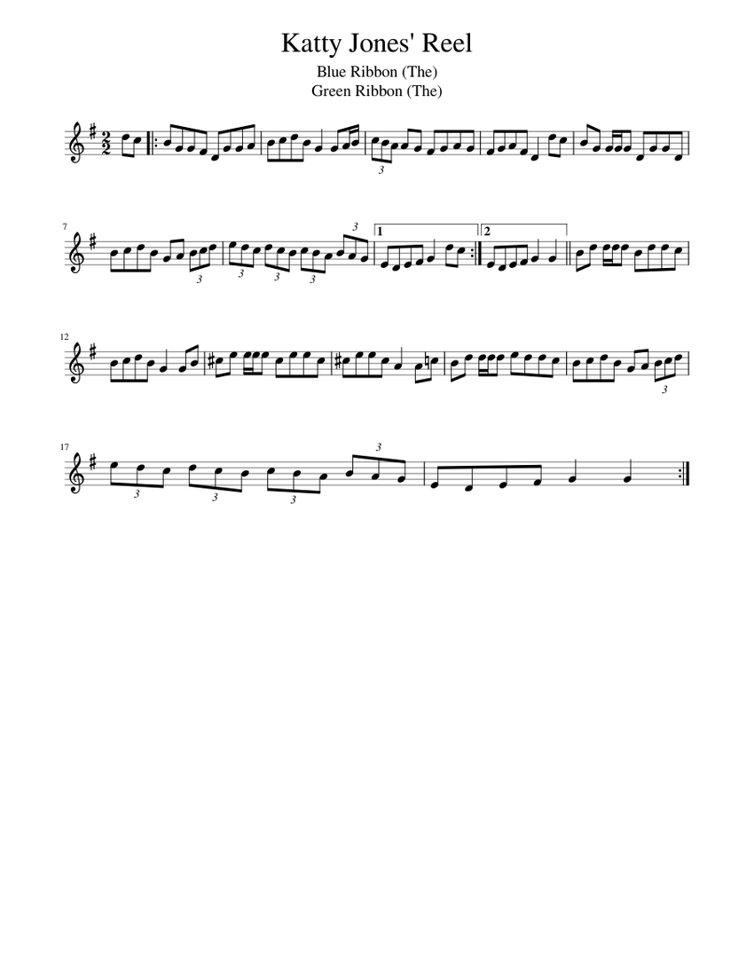Katty Jones' Reel Sheet music for Piano (Solo) Easy | Musescore.com