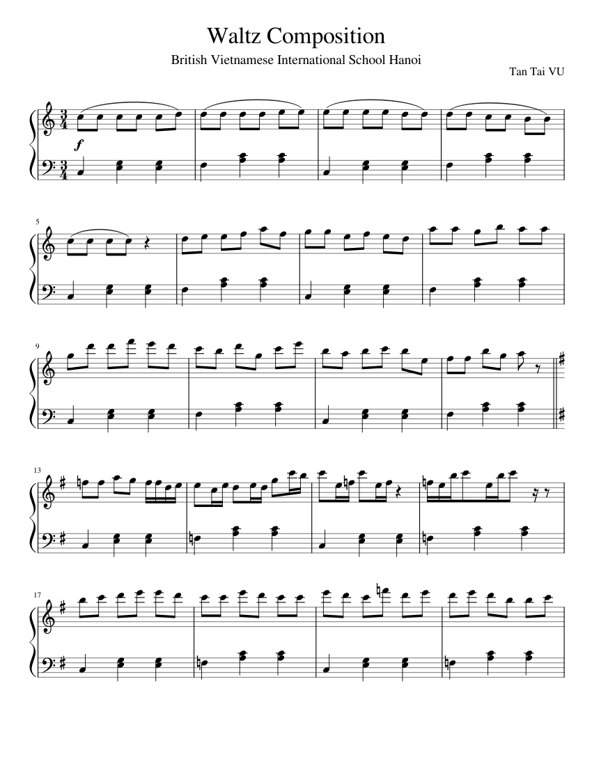 Waltz Composition Sheet music for Piano (Solo) | Musescore.com