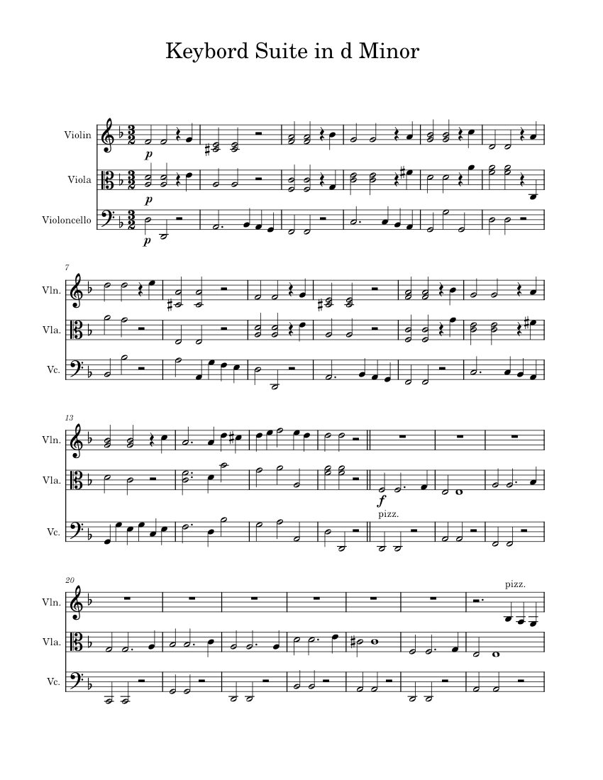 Keyboard suite in D minor HWV 437 – Georg Friedrich Händel Sheet music ...