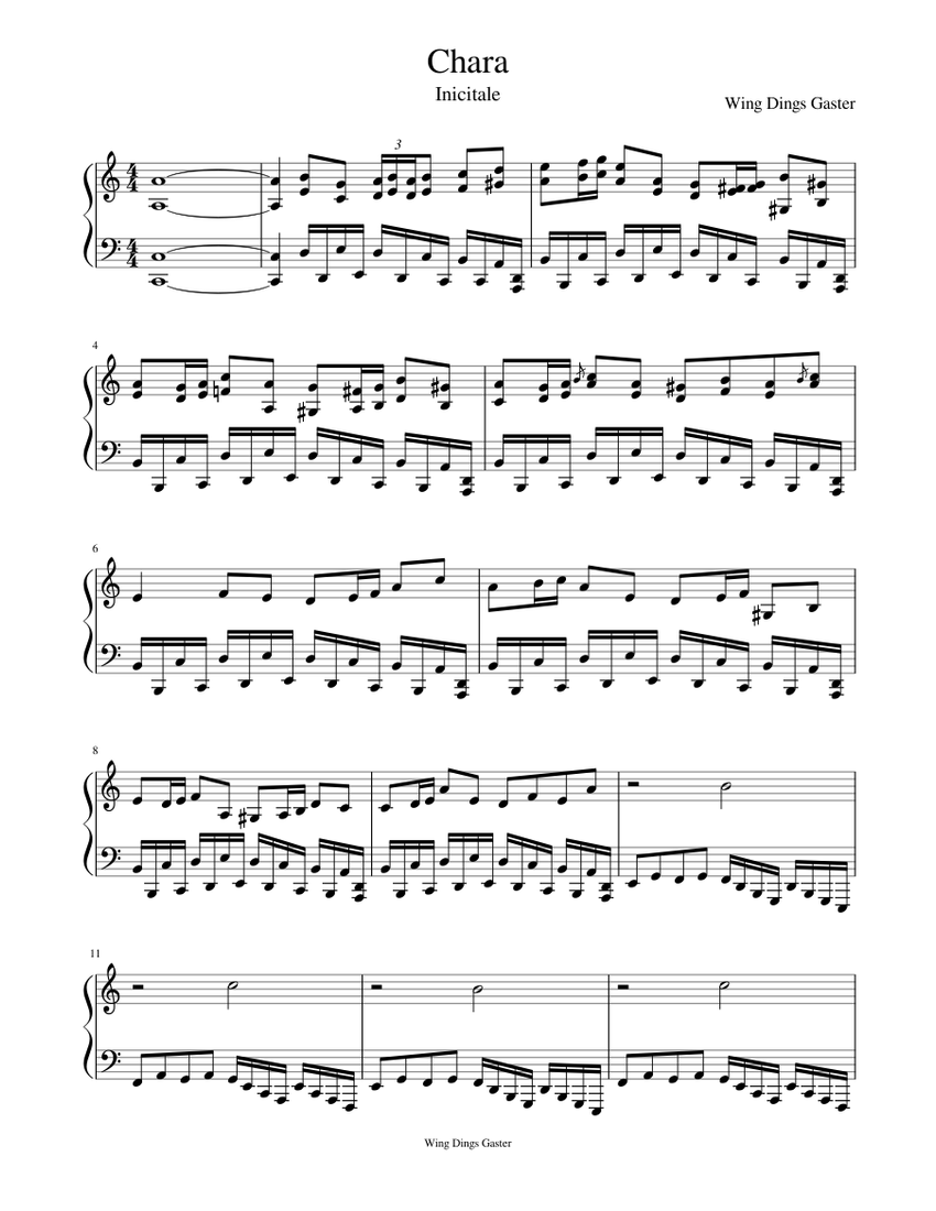 Chara Sheet music for Piano (Solo) | Musescore.com