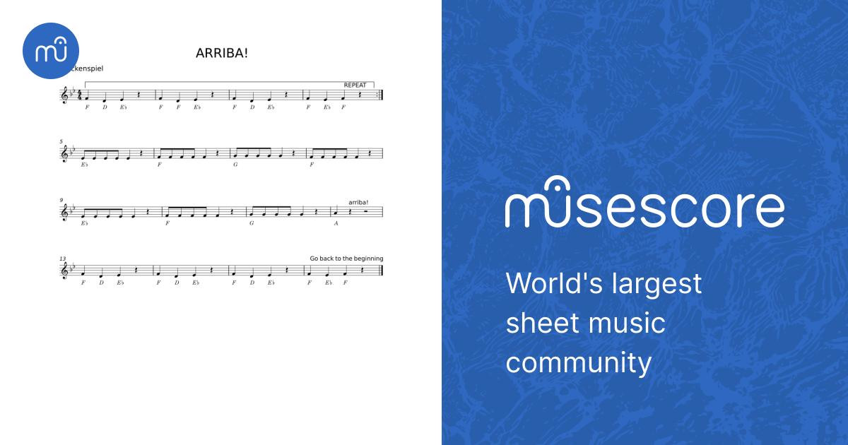 ARRIBA Sheet music for Glockenspiel (Solo) | Musescore.com