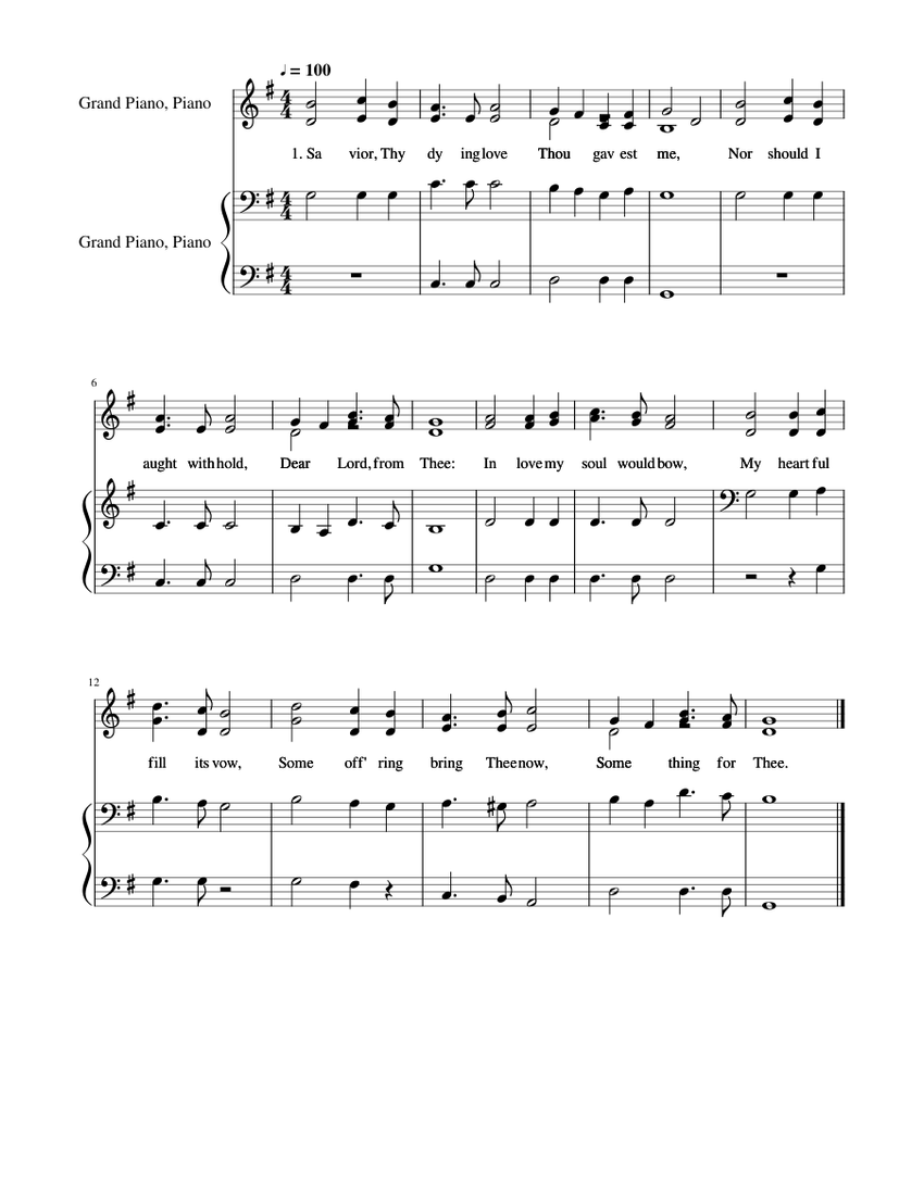 Something for Jesus - S. Dryden Phelps Sheet music for Piano (Piano Duo ...