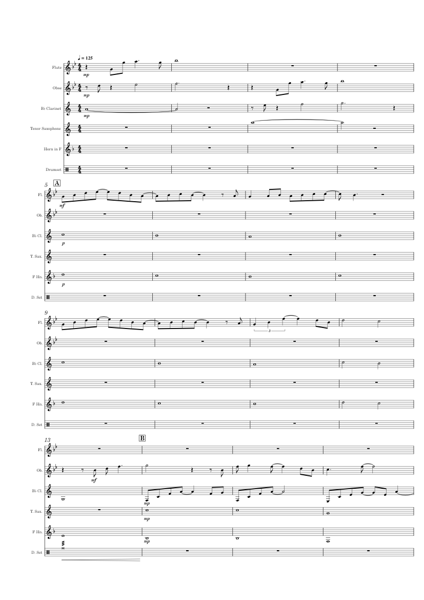 Speechless from Aladdin Sheet music for Flute, Oboe, Clarinet in b-flat ...