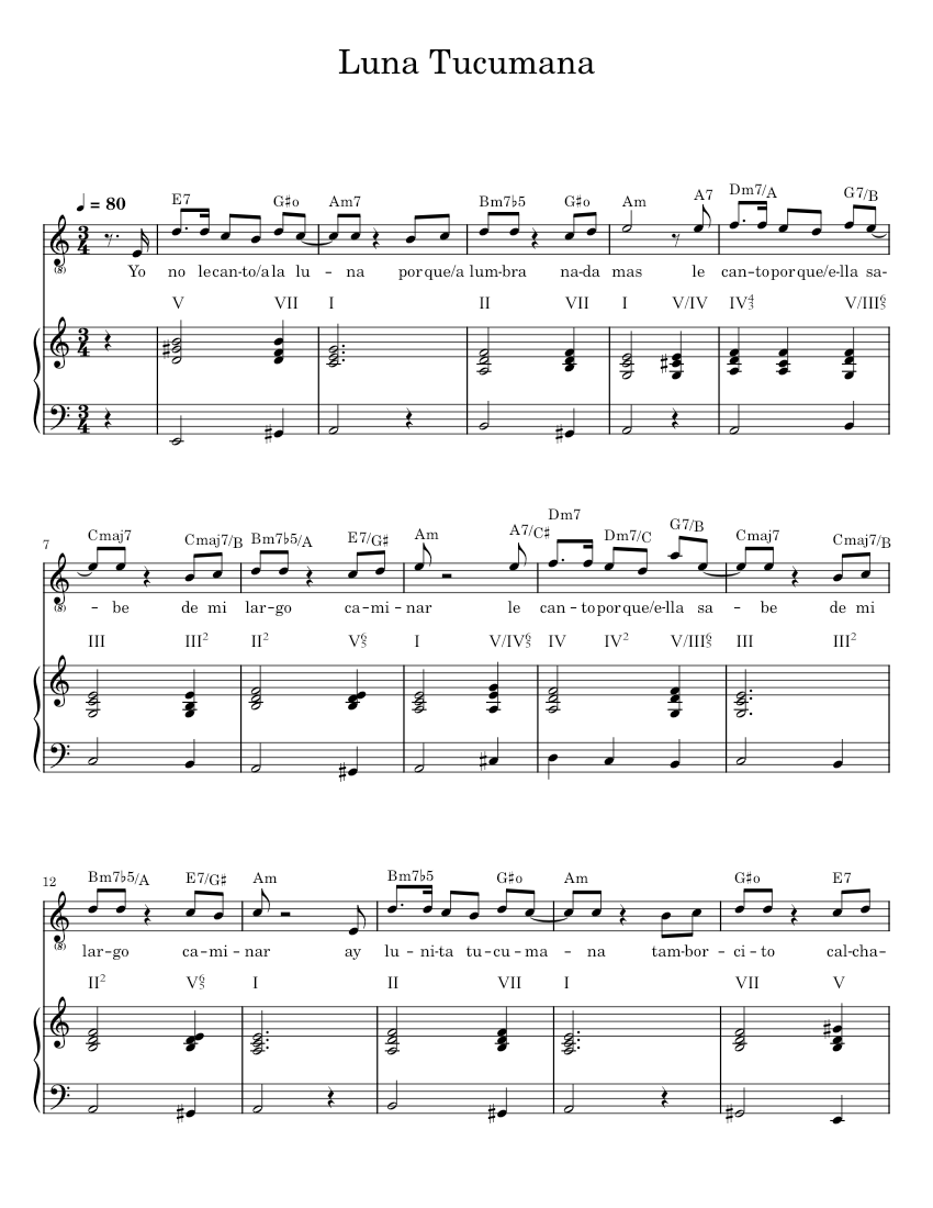 Luna Tucumana Sheet Music for Piano, Synthesizer (Mixed Duet) | MuseScore.com