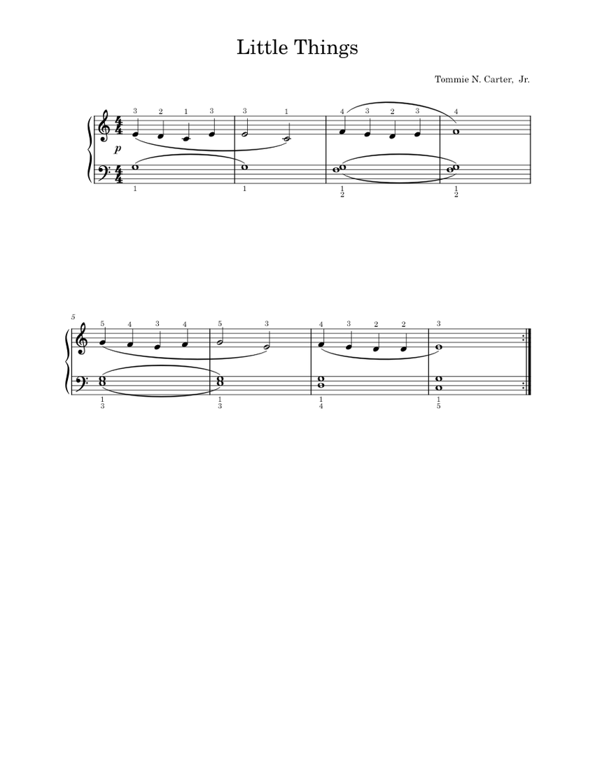 Little Things Sheet music for Piano (Solo) Easy | Musescore.com