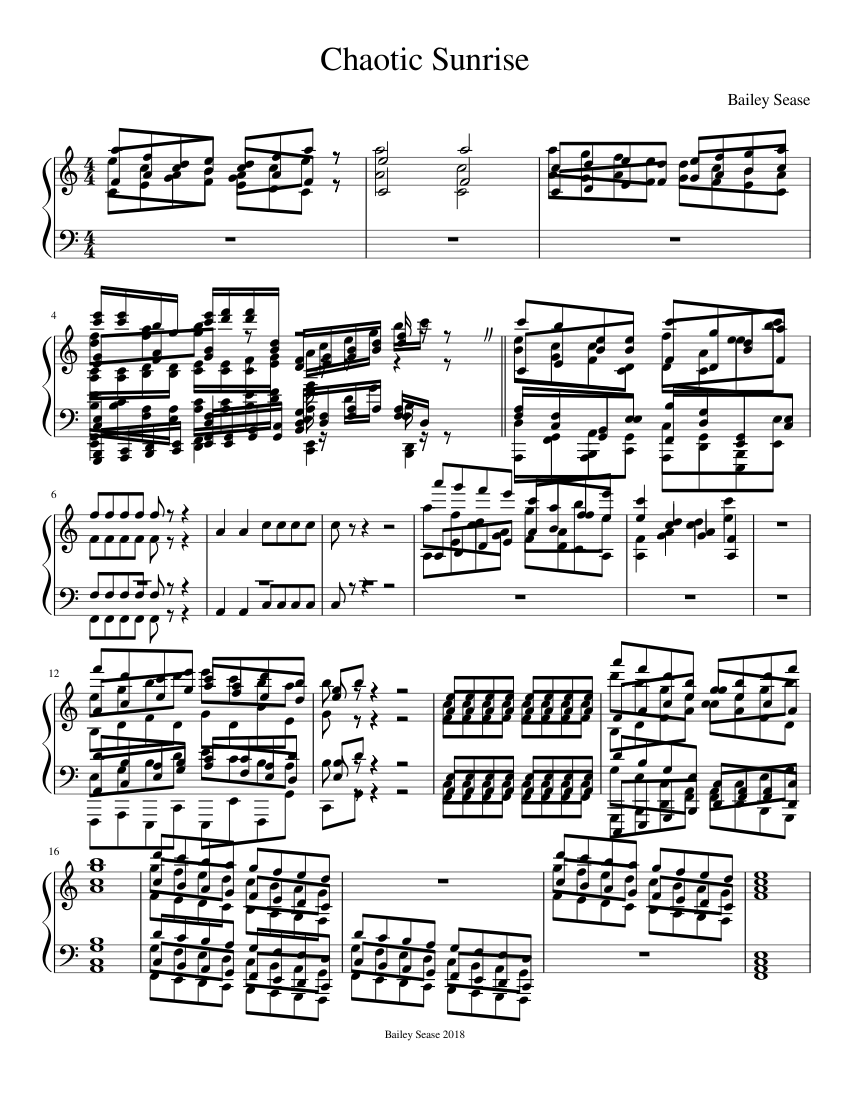 Chaotic Sunrise Sheet music for Piano (Solo) | Musescore.com