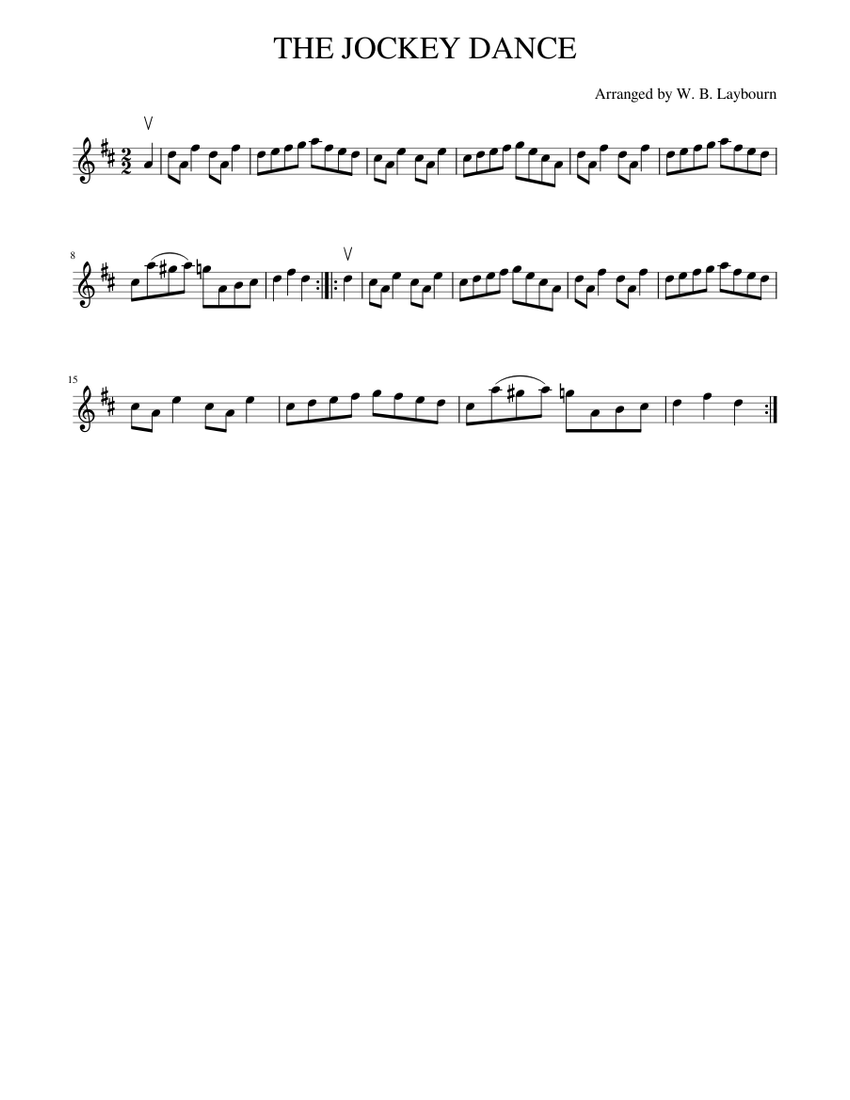 THE JOCKEY DANCE Sheet music for Piano (Solo) | Musescore.com