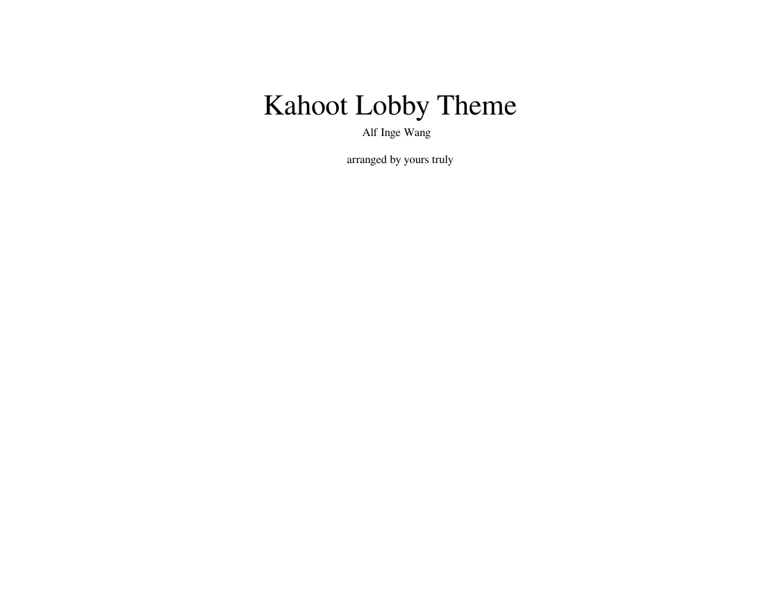 Kahoot Lobby Theme for Concert Band - Alf Inge Wang Sheet Music for ...