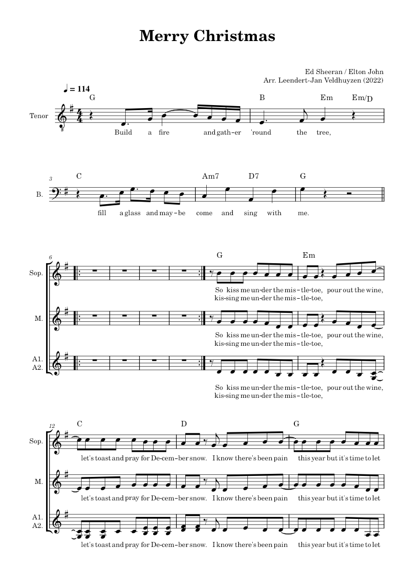 Merry Christmas – Ed Sheeran /Elton John Sheet music for Synthesizer ...