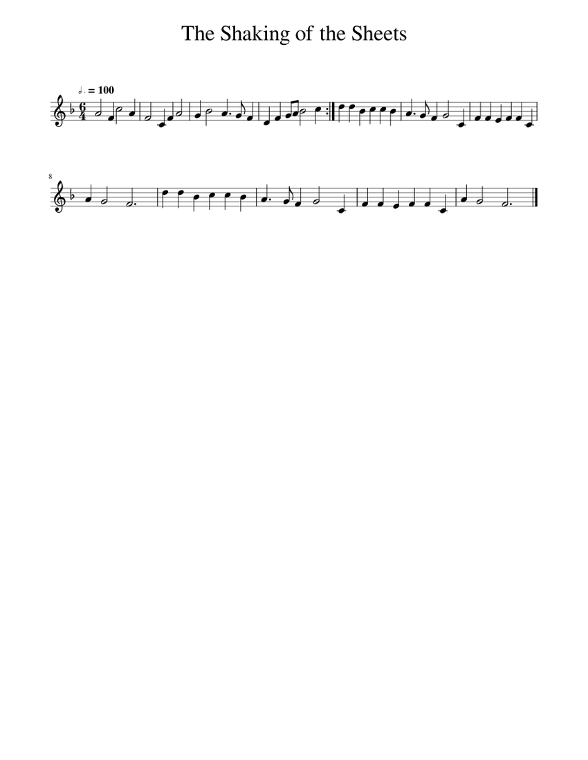 The Shaking of the Sheets Sheet music for Piano (Solo) | Musescore.com