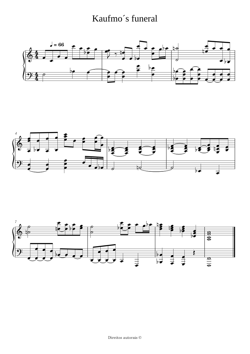 Kaufmo´s funeral amazing digital circus kalfmo funeral Sheet Music for ...