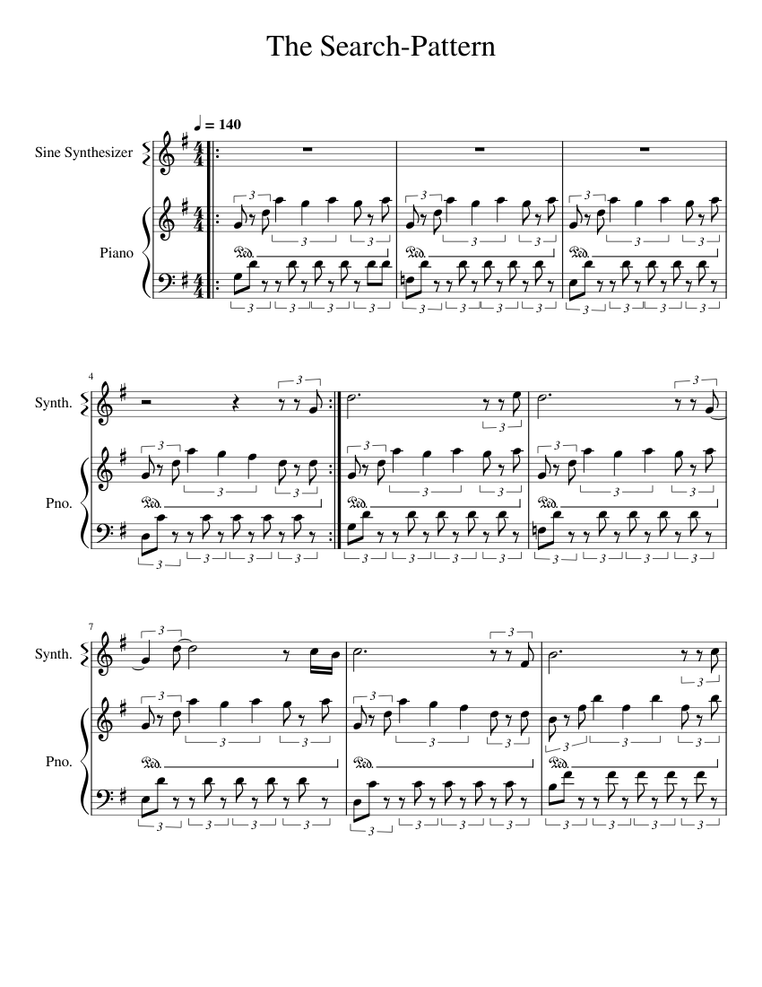 The Search - Pattern (Pat Metheny Group) Sheet music for Piano ...