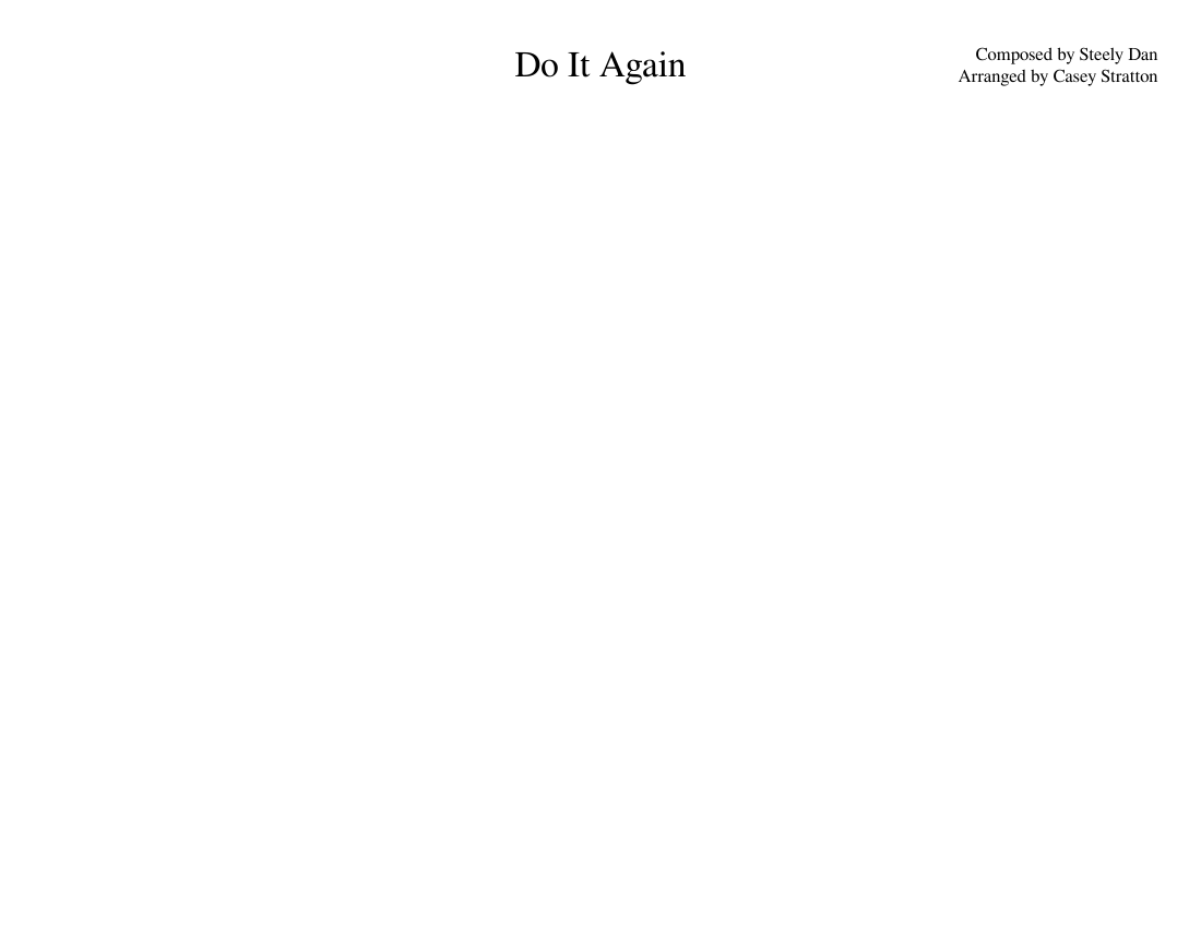 Do It Again Sheet music for Piano, Trombone, Trombone bass, Saxophone ...