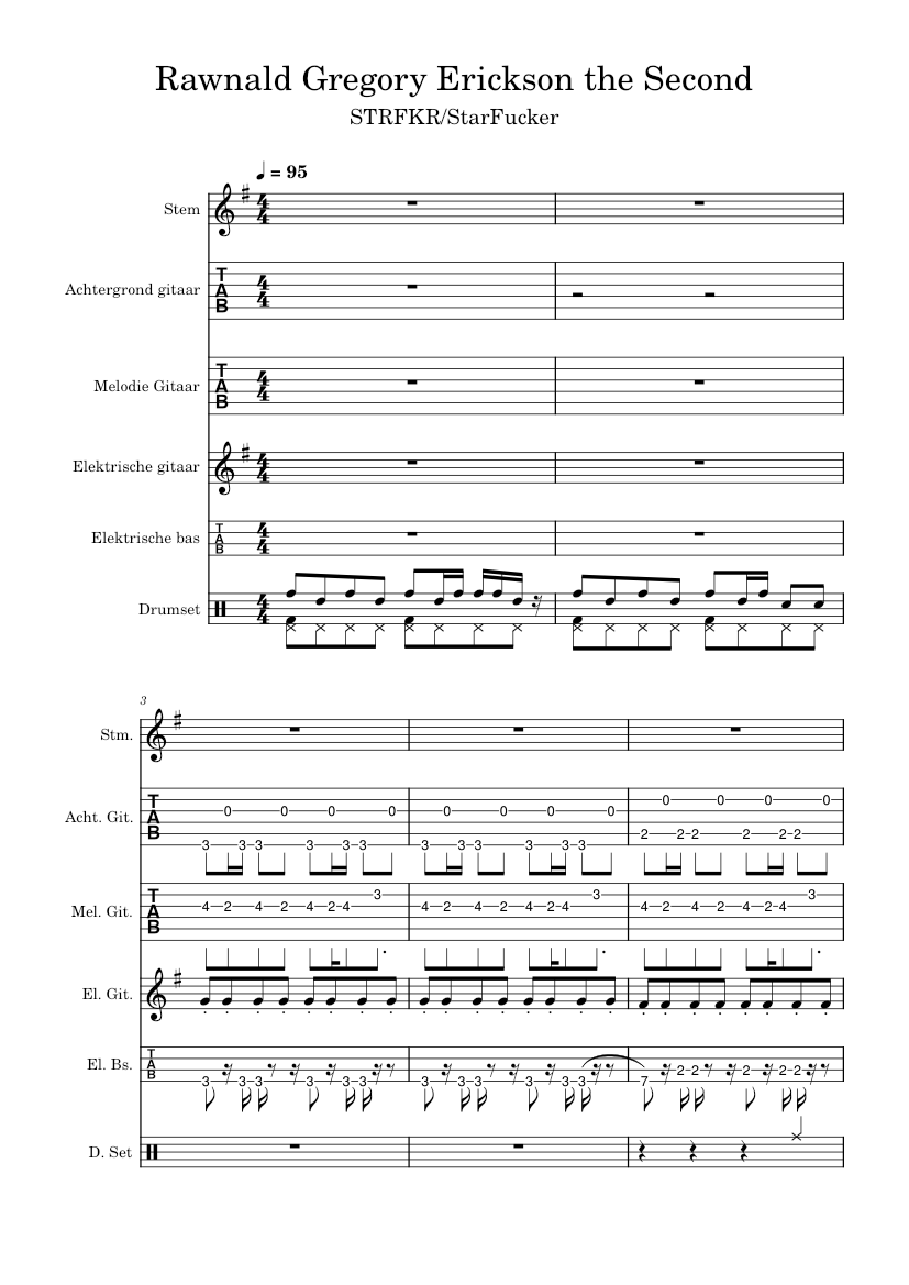 Rawnald Gregory Erickson the Second Sheet music for Guitar, Bass guitar ...