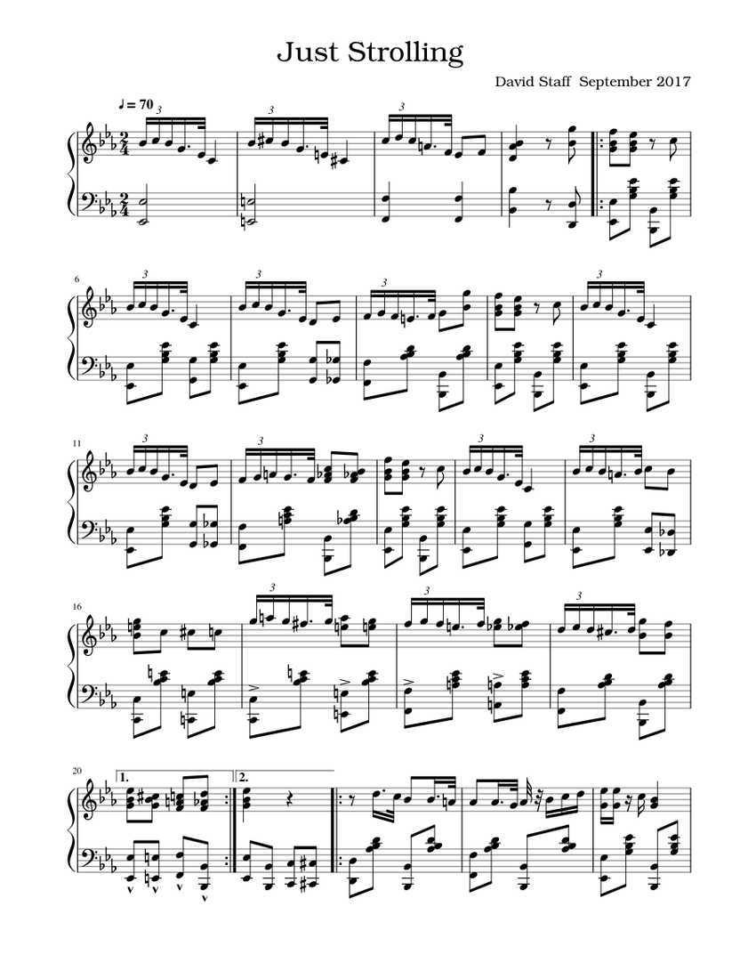 Just Strolling Sheet music for Piano (Solo) | Download and print in PDF ...