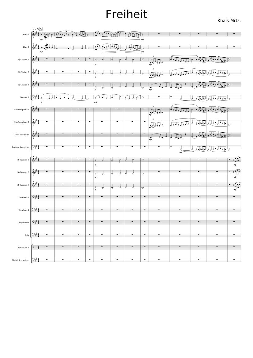 Freiheit Sheet music for Trombone, Euphonium, Tuba, Flute & more ...