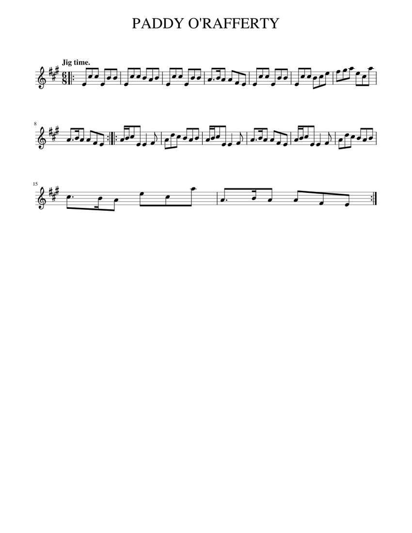 PADDY O'RAFFERTY Sheet music for Piano (Solo) | Musescore.com