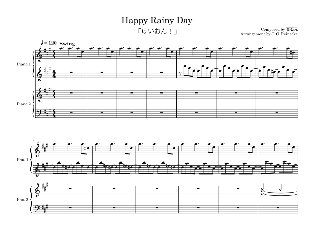 Happy Rainy Day – 百石元 · Hajime Hyakkoku Happy Rainy Day – K-On! – 百石元 · Hajime Hyakkoku Sheet ...