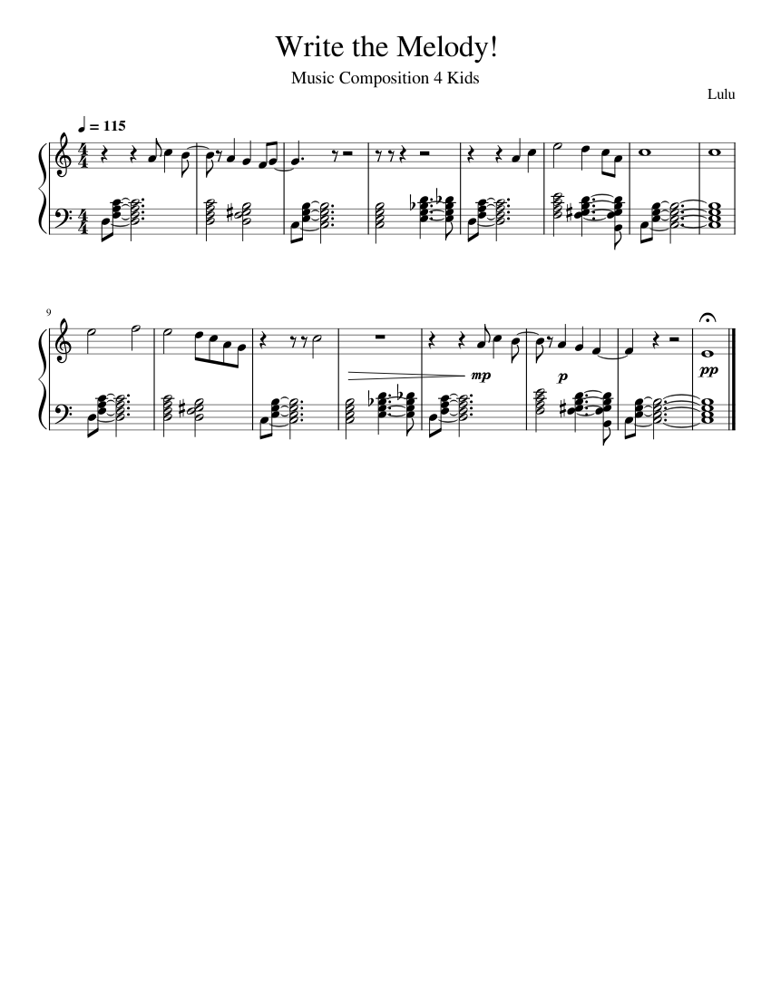 Write_the_Melody! - piano tutorial