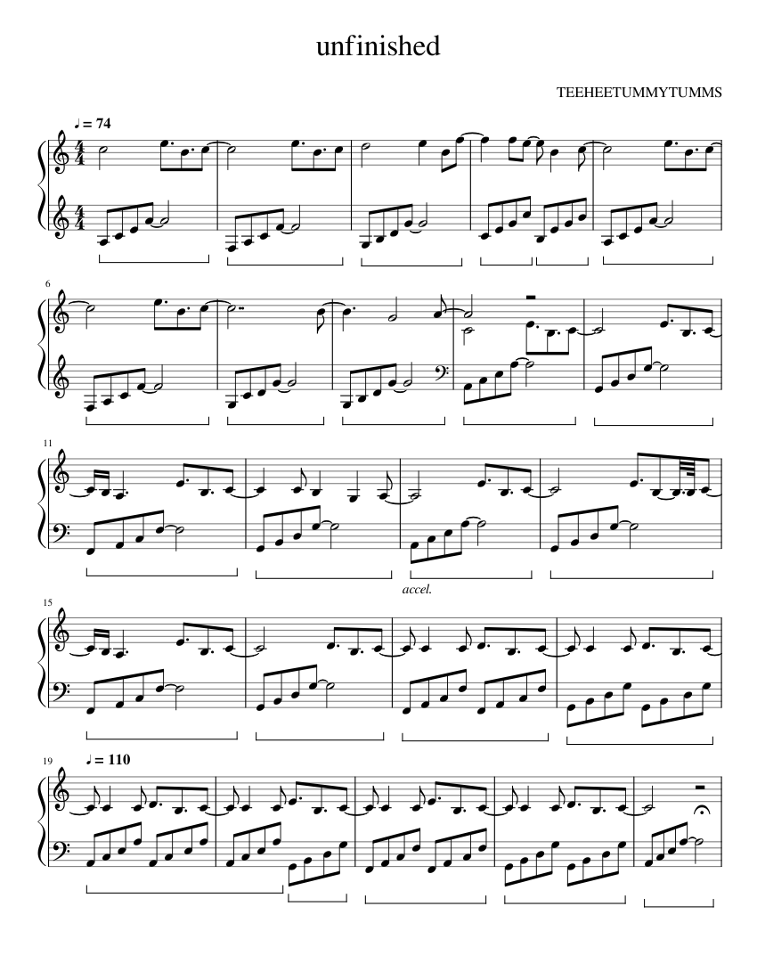 unfinished Sheet music for Piano (Solo) | Musescore.com