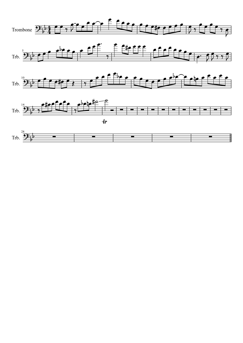 trombone solo Sheet music for Trombone (Solo) | Musescore.com