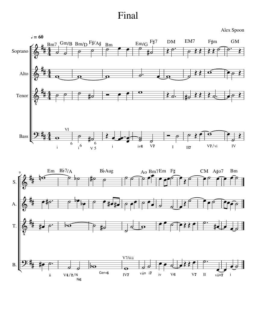 Final Sheet music for Soprano, Alto, Tenor, Bass voice (Choral ...